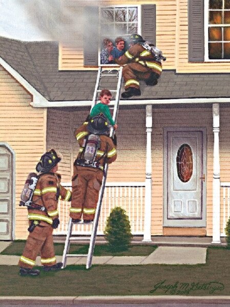 Limited Edition: House Fire Rescue 16" x 20" Print