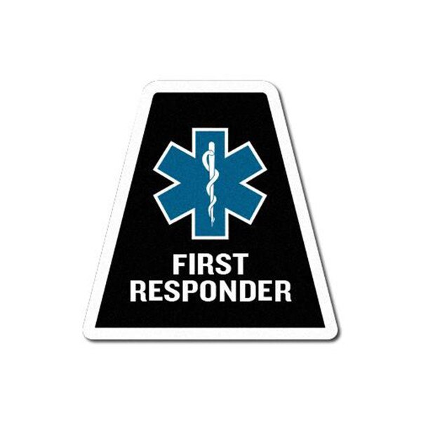 Black EMS First Responder Tetrahedron Decal