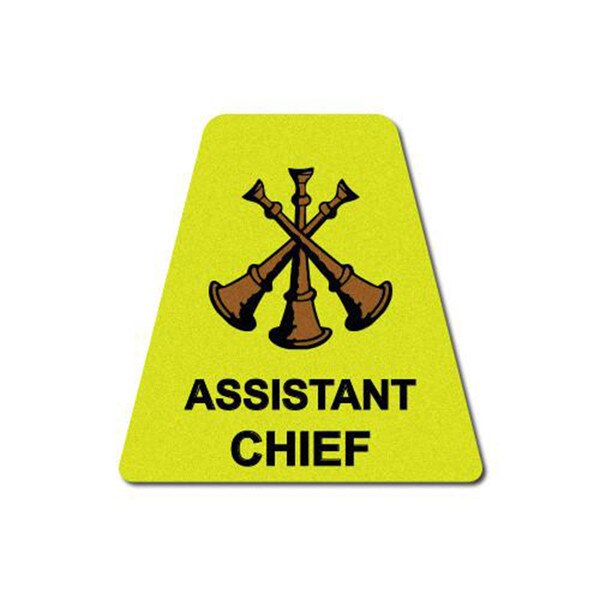 Yellow Assistant Chief Horns Decal