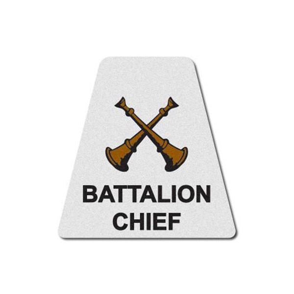 White Battalion Chief Horns Decal
