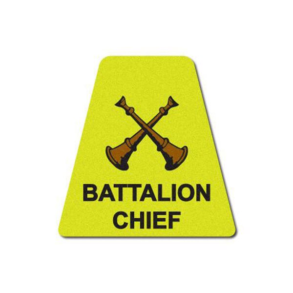 Yellow Battalion Chief Horns Decal