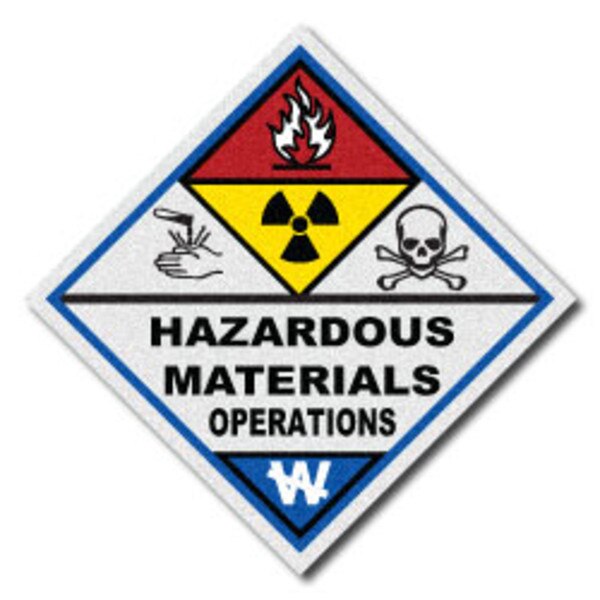 HAZ-MAT Operations Diamond Reflective Decal