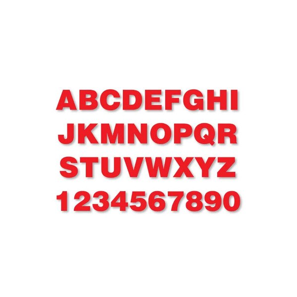 Reflective Letters & Numbers - Solid Helvetica Font