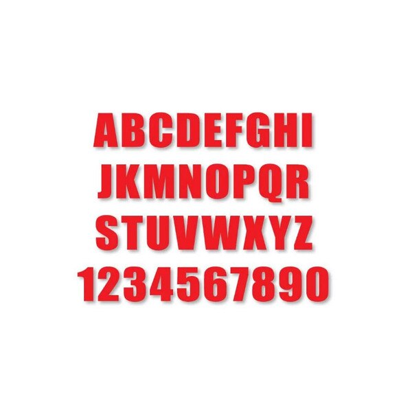 Reflective Letters & Numbers - Solid Impact Font