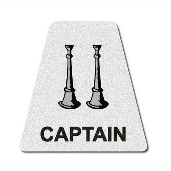 White Captain Tetrahedron Bugles Decal