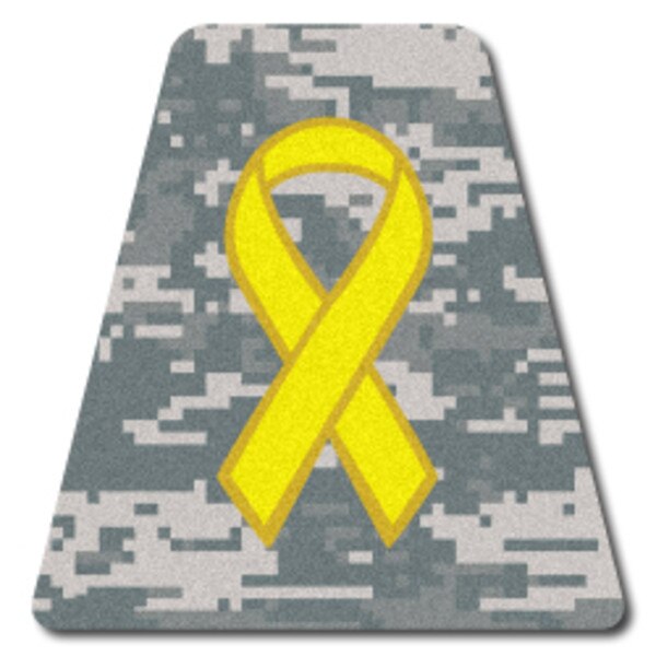 Digital Camo with Ribbon Tetrahedron Decal