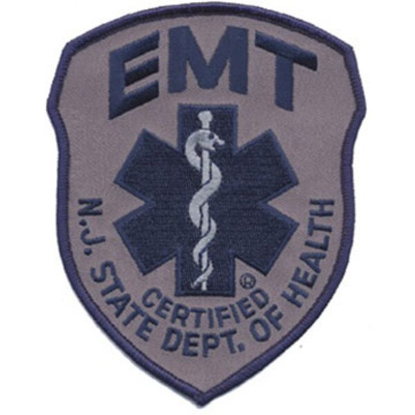 EMT Shoulder Patch Navy on Grey
