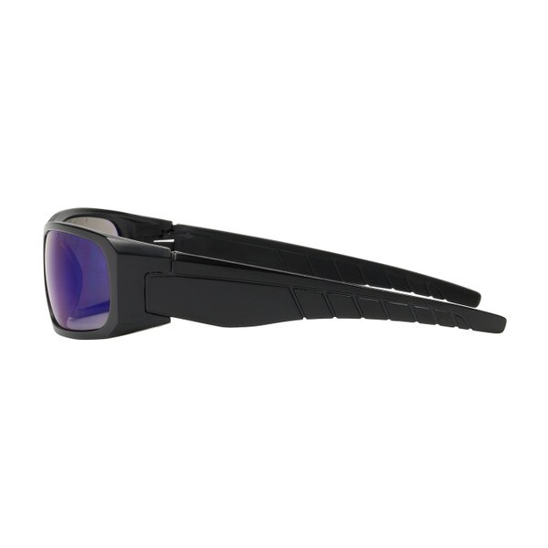 PIP Squadron-Full Frame Safety Glasses with Black Frame, Blue Mirror ...
