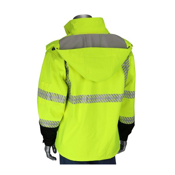 ANSI Type R Class 3 Ripstop Softshell Black Bottom Jacket