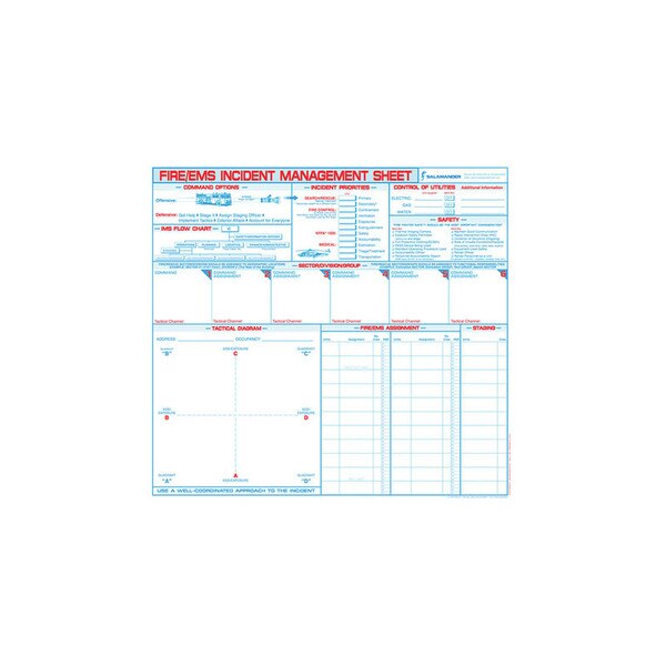 Salamander Incident Management Laminated / Oversized Worksheet | All ...